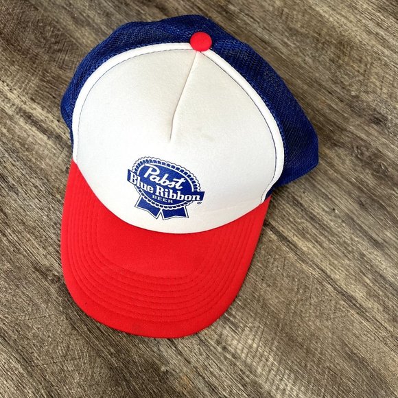 Pabst Blue Ribbon | Accessories | Vintage Pabst Blue Ribbon Trucker Hat ...